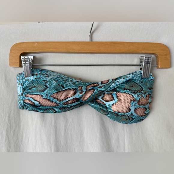 Designer Seaworthy | Swim | Blue Snake Twist Bandeau Bikini | Poshmark